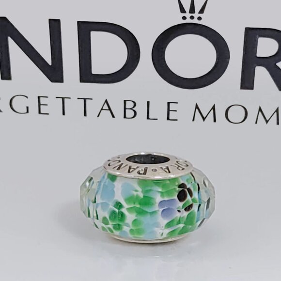 Pandora | Jewelry | Pandora Green Tropical Sea Faceted Murano Glass ...